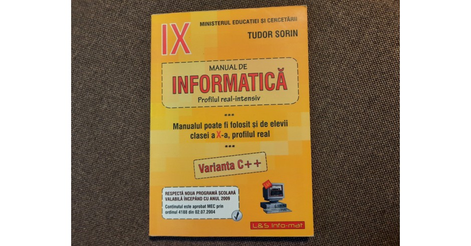 Manual de informatica intensiv clasa a IX X A Tudor Sorin | Okazii.ro