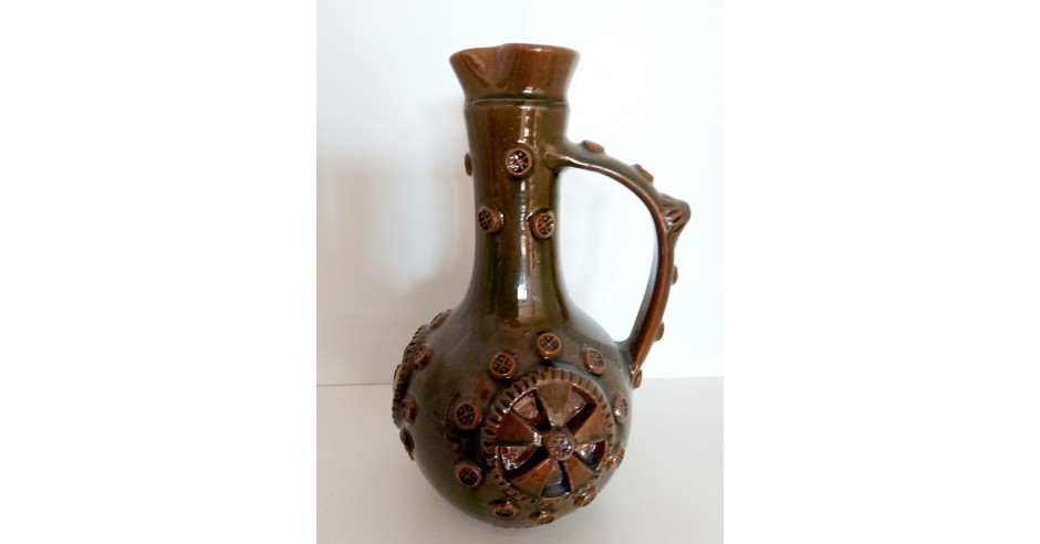 Carafa din lut - Ceramica veche Curtea de Arges dupa model Bizantin ...