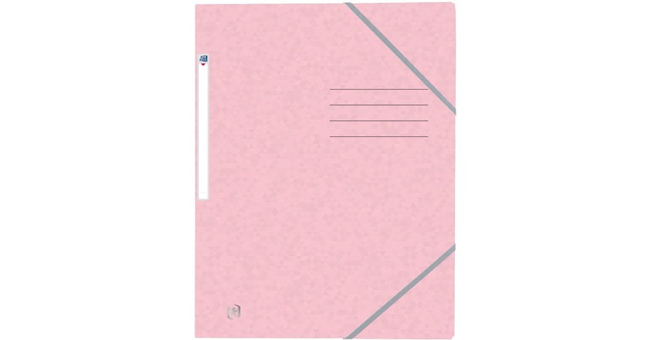 Mapa A4, carton MultiStrat 390g/mp, cu elastic, OXFORD Top File, roz ...