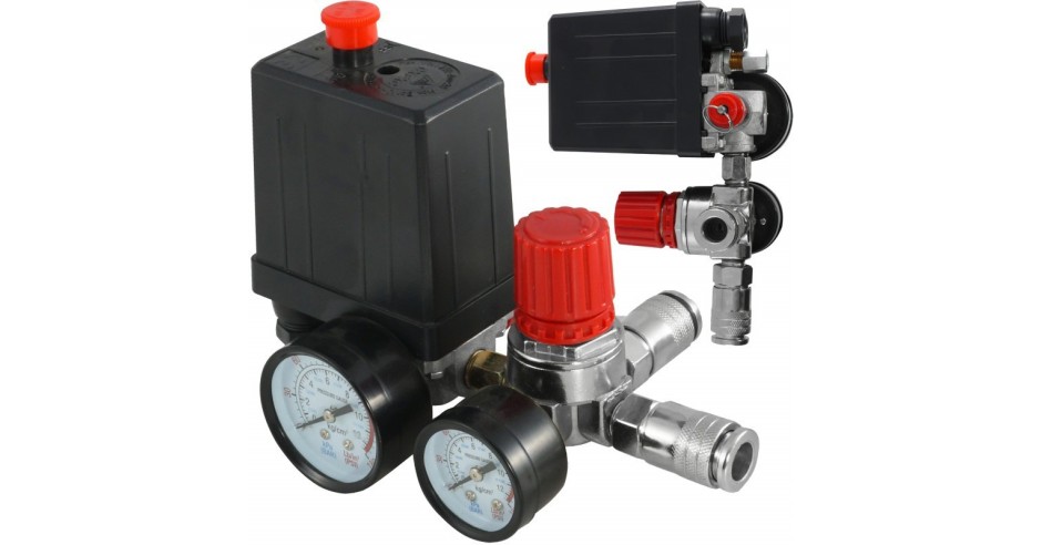 Presostat compresor aer + supape 20A 230V 3-10 bari VERKE V81202 ...