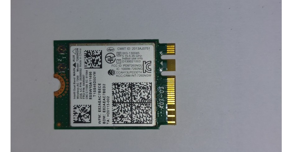 Modul wireless Lenovo t440 t450 Intel AC7260 dual band WiFi Bluetooth | arhiva Okazii.ro