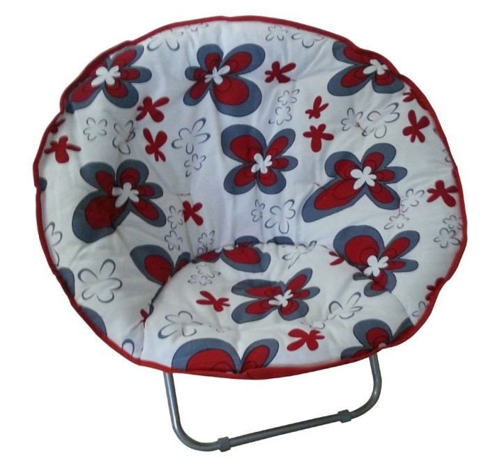 Scaun pentru camping B&Q Korfu Flower C4, structura metalica, rotund ...