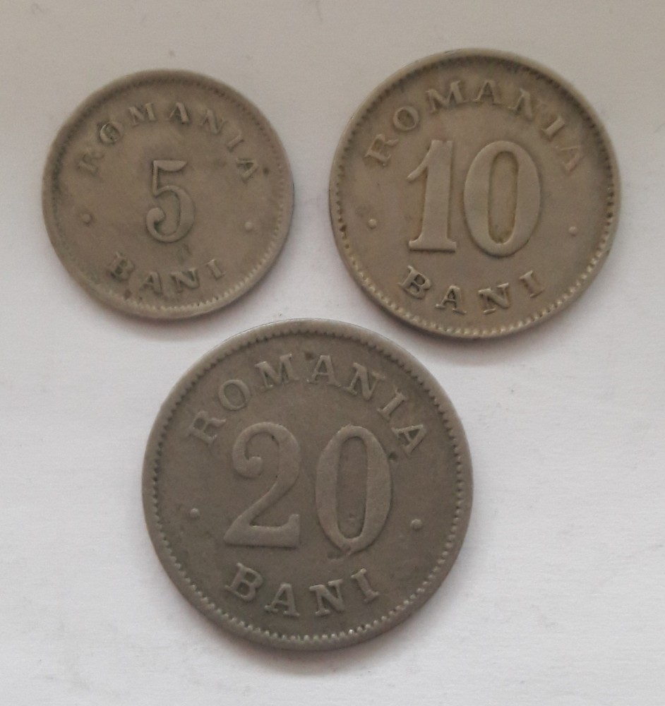 Lot complet 5 Bani+10 Bani+20 Bani 1900 Monede rare Romania! | arhiva ...