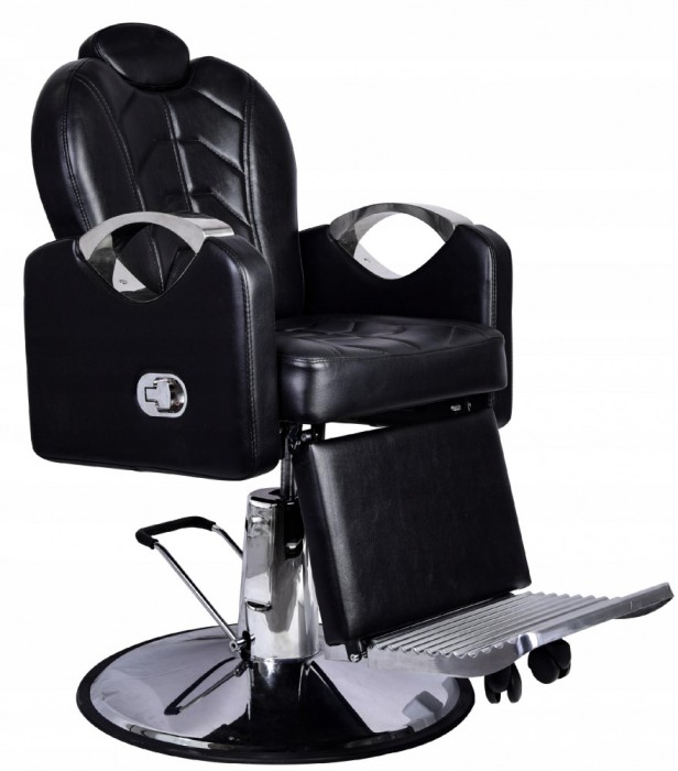 Scaun de coafură Besarion Barberking hidraulic pivotant pentru salon de ...