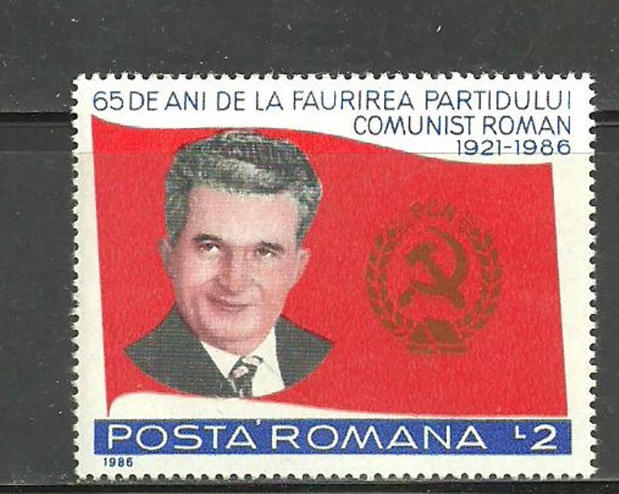 ROMANIA 1986 - ANIVERSARE PCR. CEAUSESCU, serie nestampilata, MT9 ...