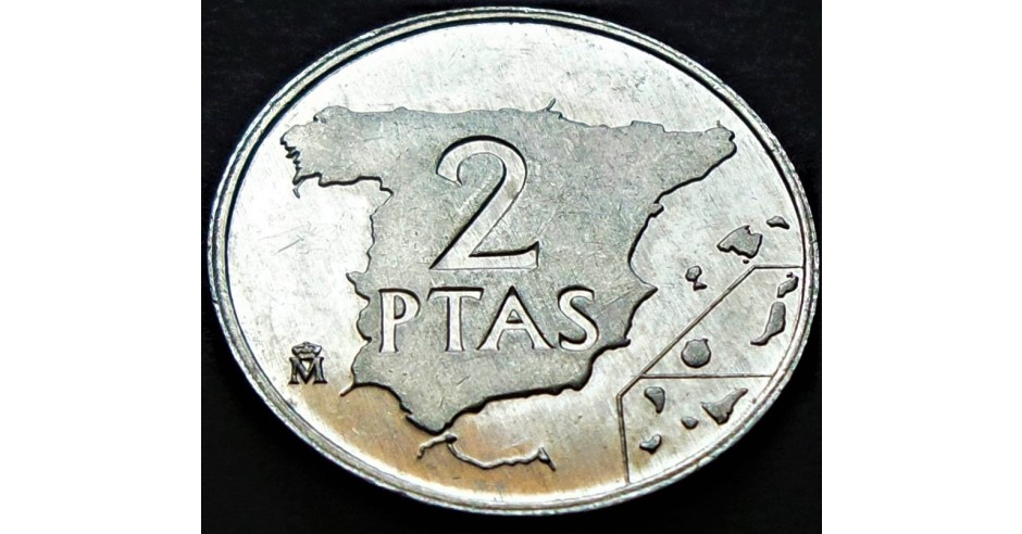 Moneda 2 PESETAS - SPANIA, anul 1984 * Cod 4818 | arhiva Okazii.ro