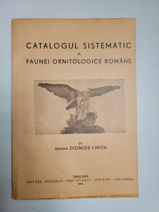Dionisie Lintia - Catalogul faunei ornitologice, Muzeul Ornitologic ...
