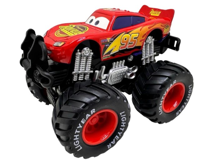 Macheta metal si plastic Monster Fulger McQueen Cars roti mari off-road ...