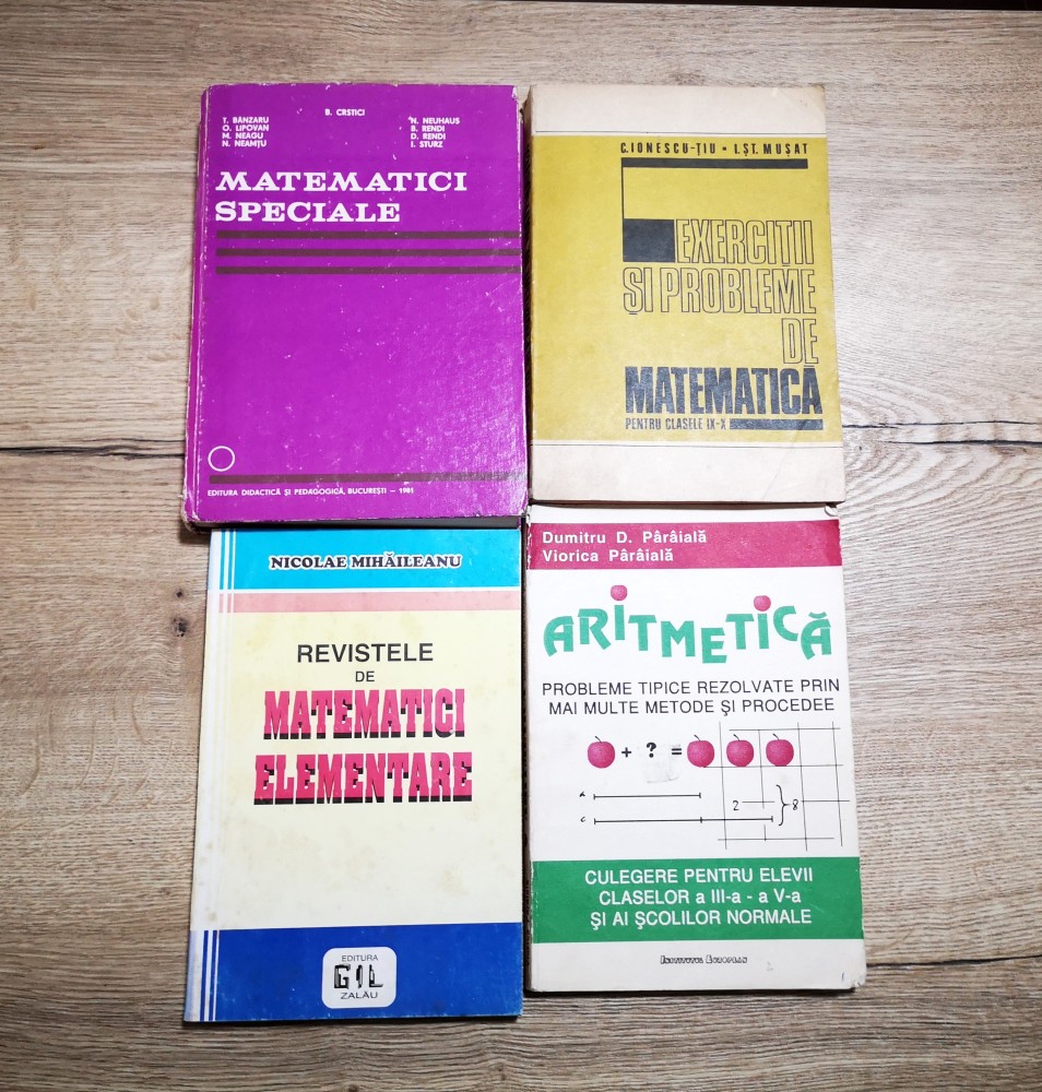 Pachet Culegeri matematica vechi, stare acceptabila, 4 buc. | arhiva ...