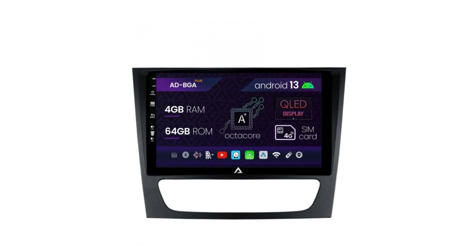 Navigatie Mercedes Benz W211 CLS, Android 13, A-Octacore 4GB RAM + 64GB ...