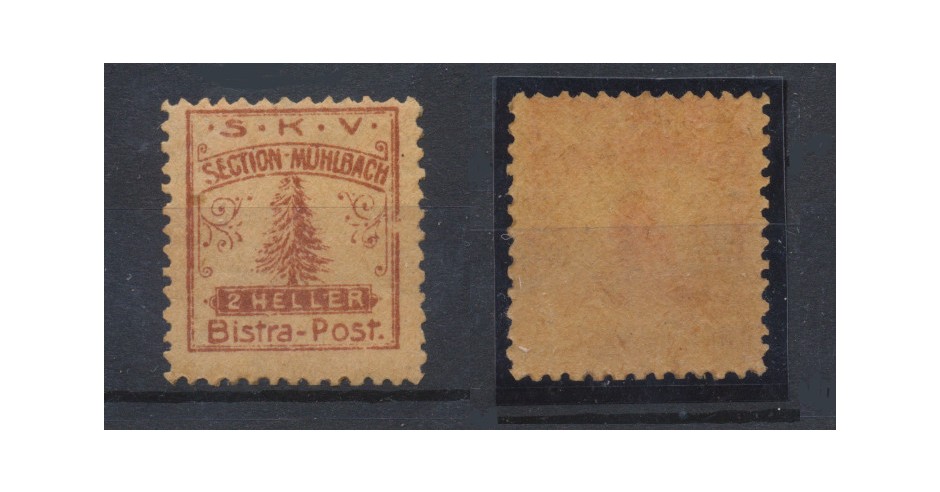 1906 Posta locala Bistra timbru neemis 2 helleri tirajul rarisim de la ...