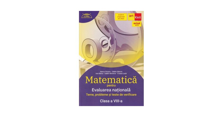 Evaluarea nationala 2022 Matematica Clasa a VIII-a, Marius Perianu | arhiva Okazii.ro