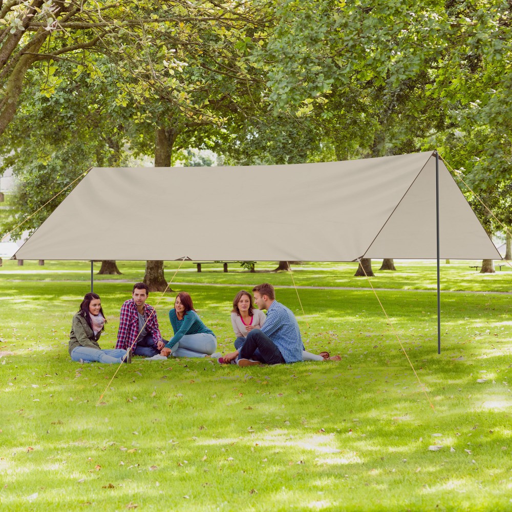 Outsunny 5 x 3 (m) Prelata Cort cu 2 Bare si Geanta de Transport, Cort ...