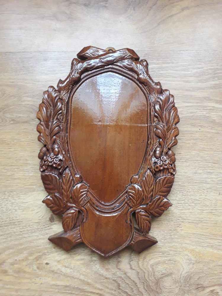 Panoplie caprior tap trofeu vanatoare din lemn | arhiva Okazii.ro