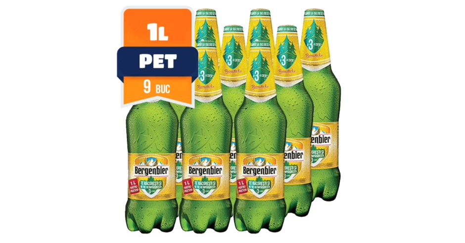 Bere BERGENBIER Blonda, 1L, PET, 9 Buc/Bax, Bere Bergenbier, Bere ...