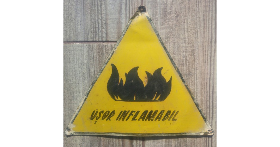Tabla Protectia Muncii, Usor Inflamabil | arhiva Okazii.ro