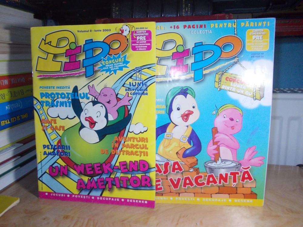 LOT 2 REVISTE COPII : COLECTIA PIPO , VOL. 8 / 2003 + 15 / 2004 ...