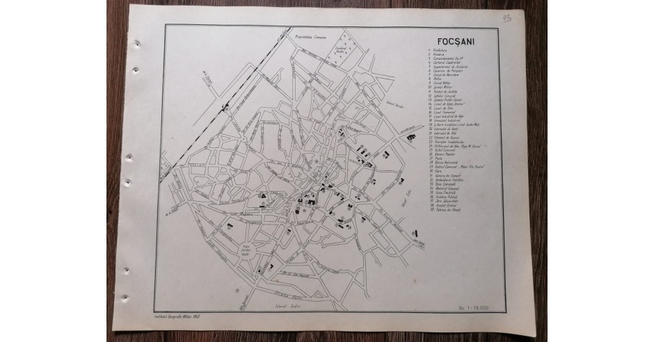 Harta Focsani 1943 | arhiva Okazii.ro