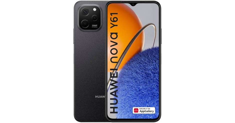 Telefon mobil Huawei Nova Y61 64GB 4GB RAM Dual Sim 4G Midnight Black ...