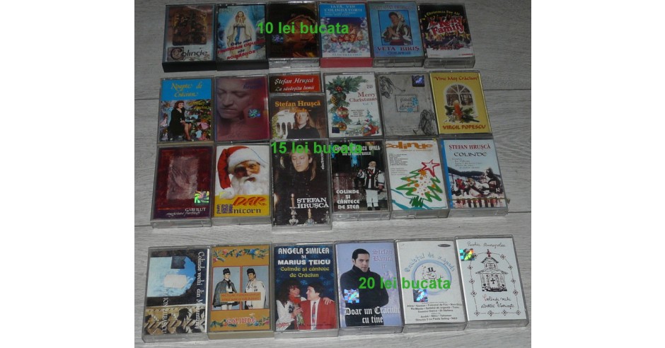 caseta audio colinde Craciun Stefan Hrusca,Banica,Fuego,Cologea,Furdui ...