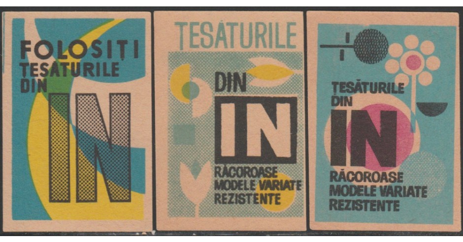 1966-1967 Romania - Set 3 etichete de chibrituri romanesti Folositi ...