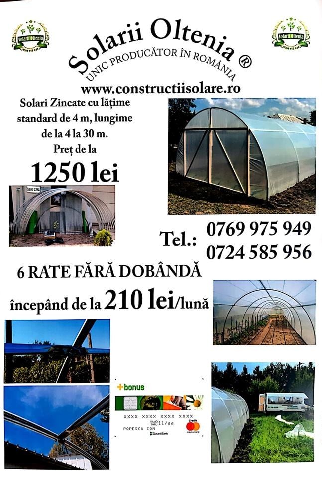 Kit-uri solarii de legume | arhiva Okazii.ro