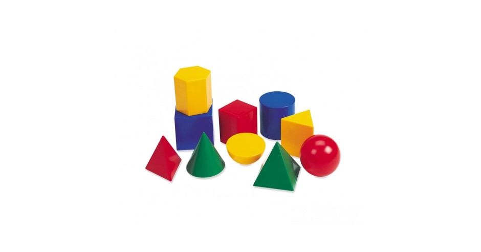 Corpuri geometrice din plastic Learning Resources, 10 piese, 5 - 9 ani ...