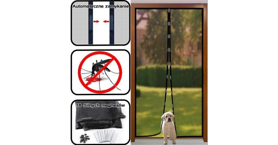 Plasa Perdea Anti Insecte Tantari cu Magneti 200x100cm Magic Mesh ...