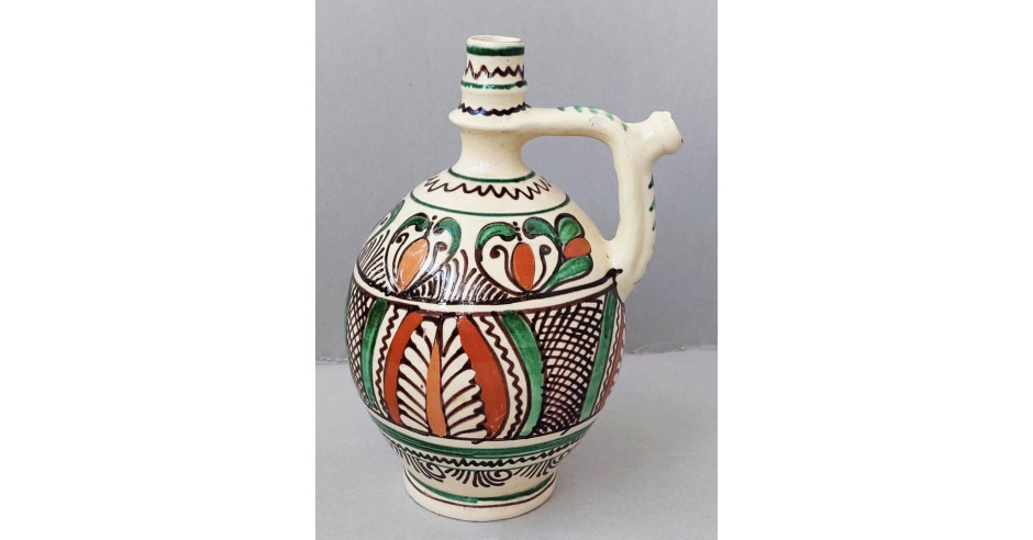 Ulcior mare traditional Corund, ceramica originala, pictat manual, arta ...