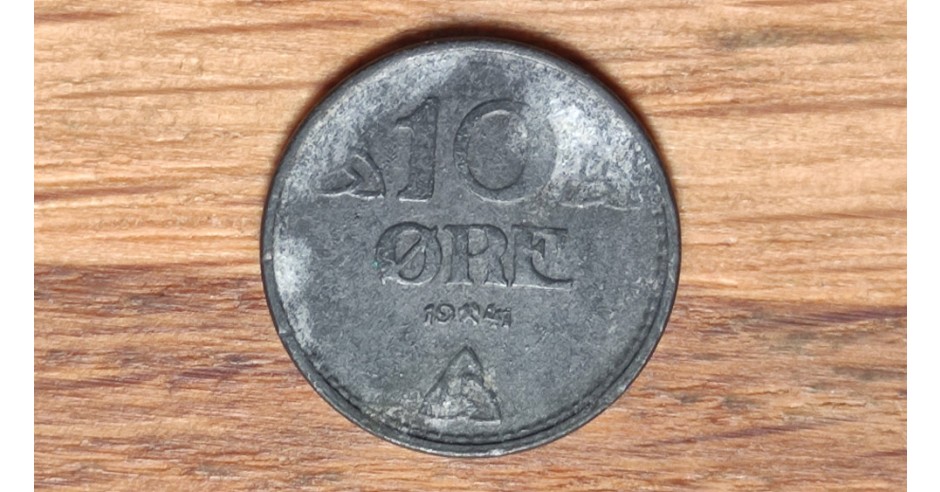 Norvegia ocupatie germana WW2 - moneda de colectie zinc - 10 ore 1941 ...