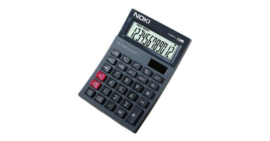 Calculator de Birou Noki HMS011, Negru, 12 Digits, Alimentare Dubla ...