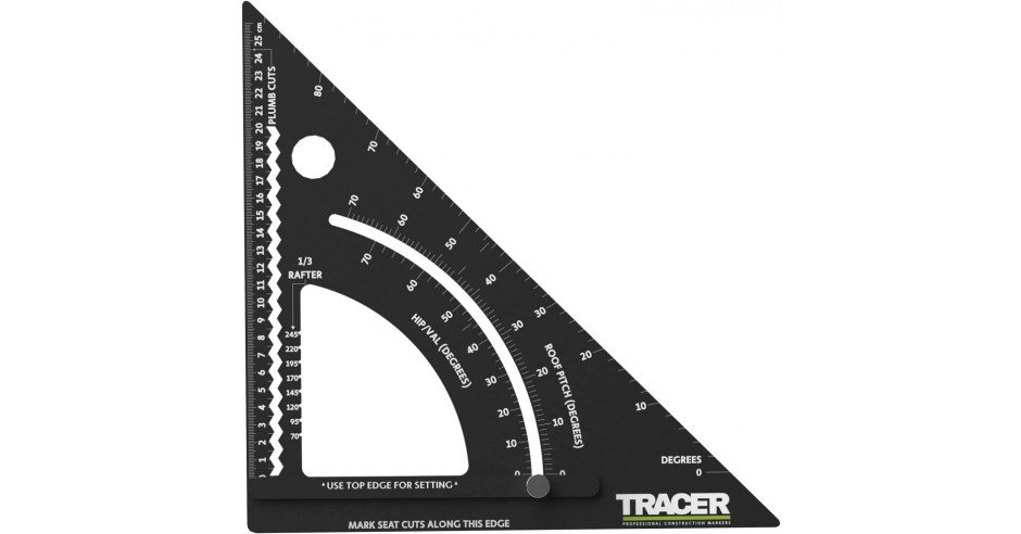 Rigla de Masurare Reglabila TRACER APS12 PROSQUARE 26cm (Unealta Patrata din Aluminiu cu brat ...