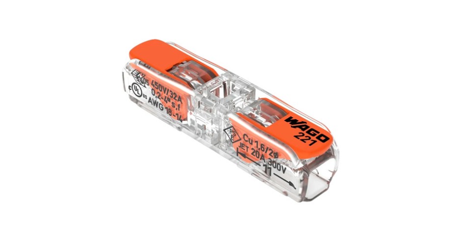 Conector derivatie in linie, 2 fire, max. 4 mmA? (60 buc.) - WAGO 221 ...