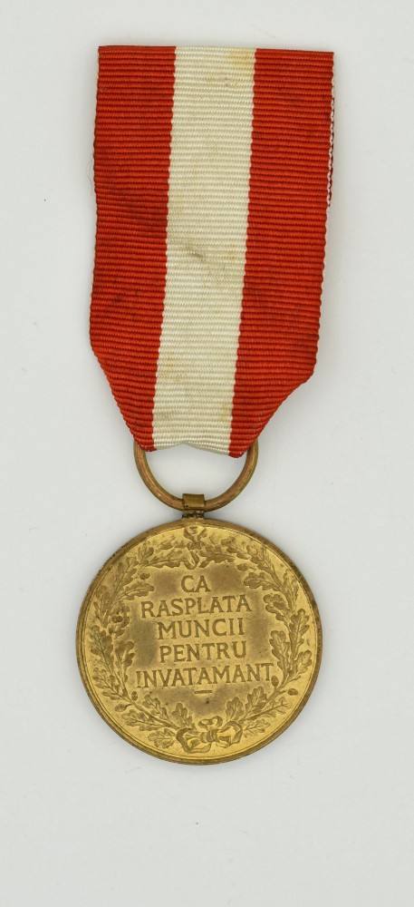 Medalia Rasplata Muncii Pentru Invatamant, clasa I, panglica originala ...