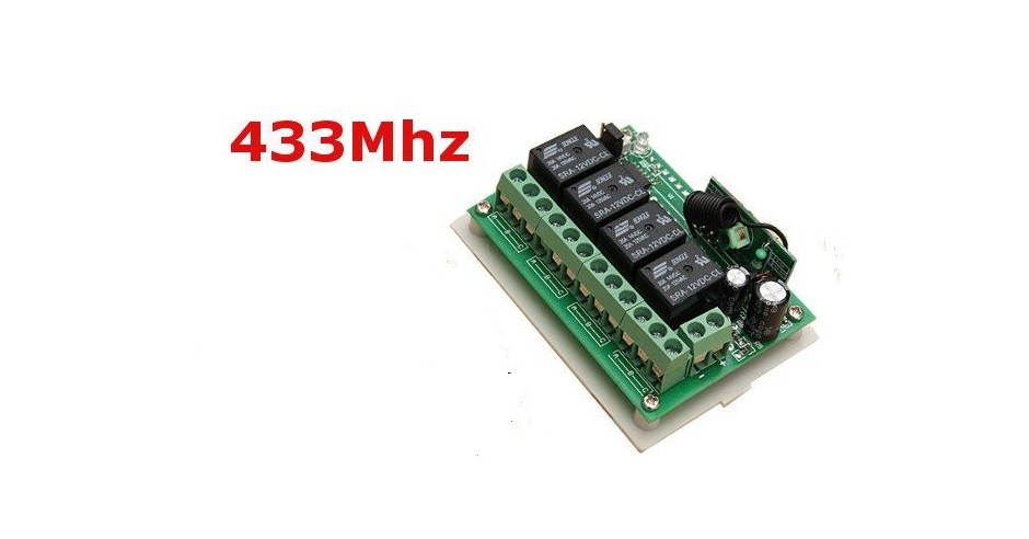 Modul 4 relee / canale 12v 220v 433mhz cu functie invatare telecomenzi ...