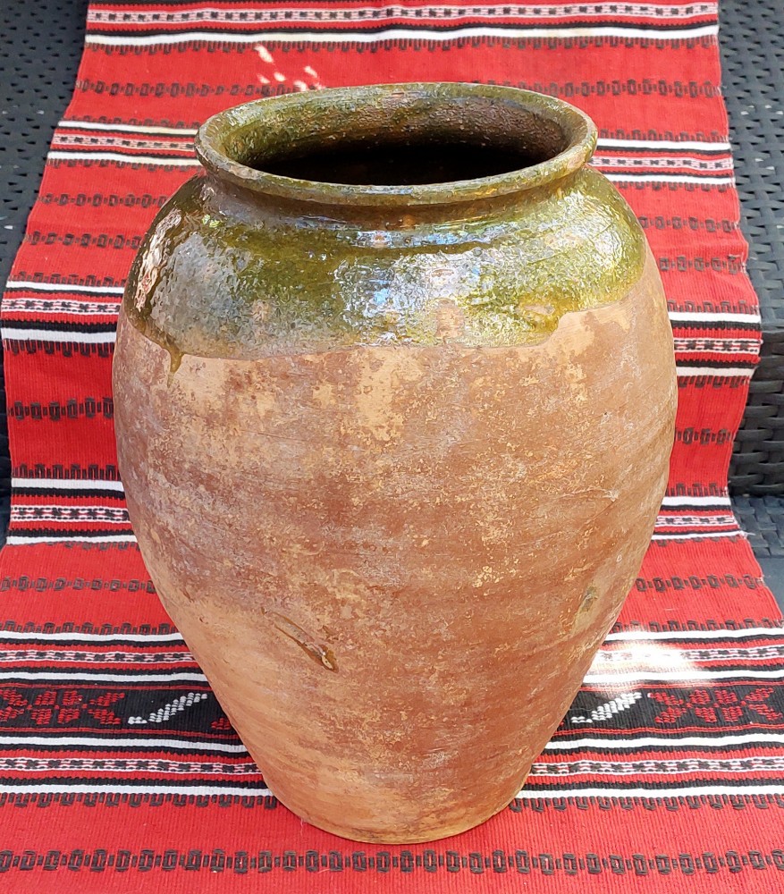 Amfora fara toarte 3 - vas mare traditional 8 litri din ceramica, 31cm ...