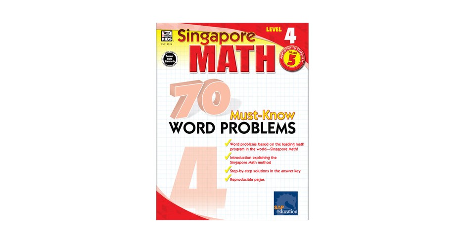 Singapore Math 70 Must-Know Word Problems Level 4, Grade 5 | Okazii.ro