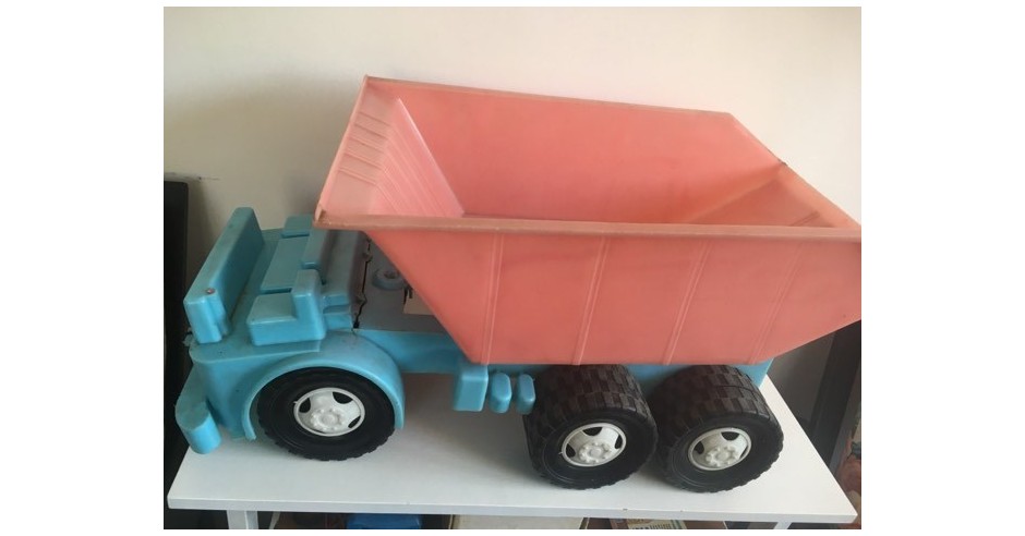 Basculanta Roman, jucarie veche romaneasca plastic anii 70-80, 60x30cm ...