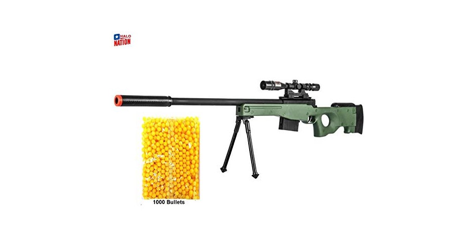 Pusca Airsoft Sniper M24, 6mm, Luneta Laser, 1.2m, +500 Bile, Camuflaj ...
