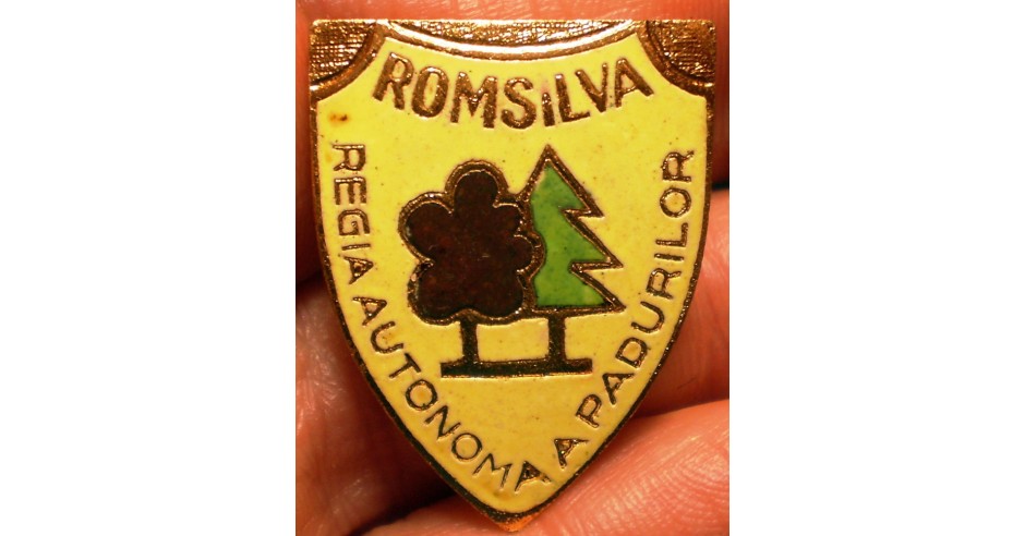 I.814 INSIGNA PIN ROMANIA SILVICULTURA ROMSILVA REGIA AUTONOMA A ...