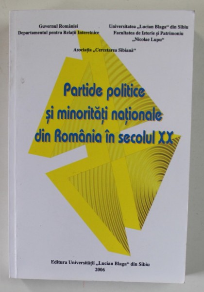 PARTIDE POLITICE SI MINORITATI NATIONALE DIN ROMANIA IN SECOLUL XX ...