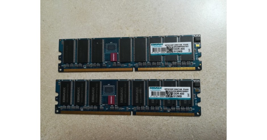 Kit memorii RAM PC 2 x 512Mb DDR1 400Mhz Kingmax | arhiva Okazii.ro