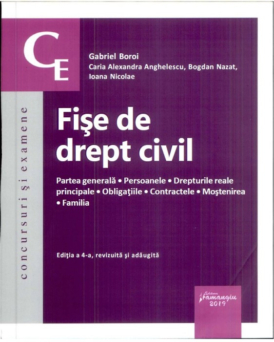 FISE DREPT CIVIL BOROI + CURS DREPT CIVIL PARTE GENERALA BOROI PDF | Okazii.ro