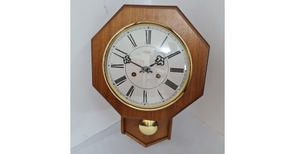 CEAS, PENDULA DE PERETE CU GONG LA JUMATATE SI ORA - SUEDIA anii '80 ...