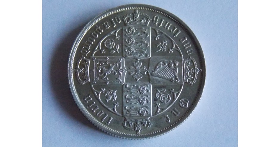 Moneda din argint 1865 -1 florin, Anglia(D18) | arhiva Okazii.ro