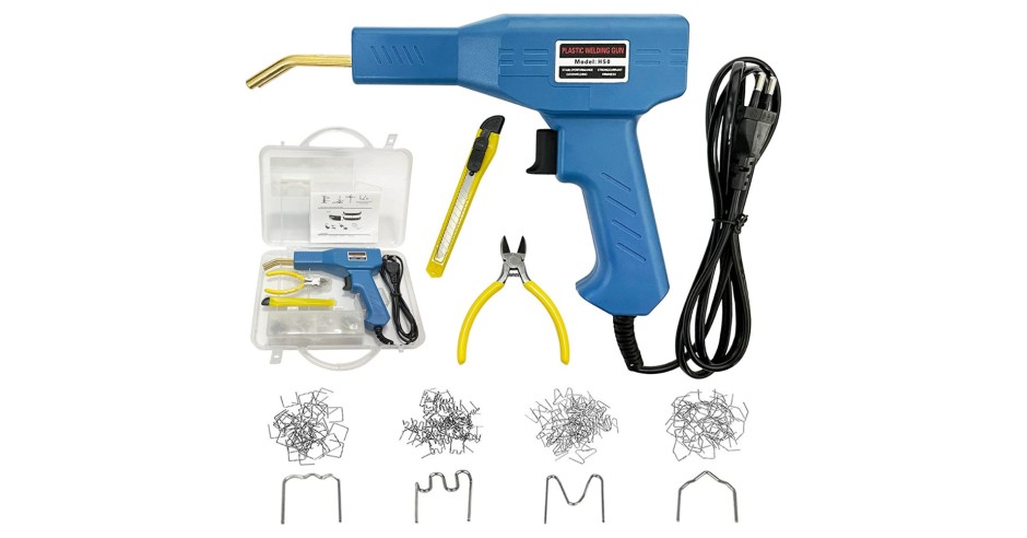 Aparat profesional pentru lipit si sudat plastic, Putere 50W, Kit Trusa ...