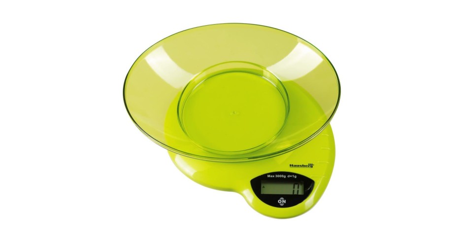 Cantar de bucatarie Hausberg HB-6015VR, 5kg, cu Bol din Plastic, Verde | arhiva Okazii.ro