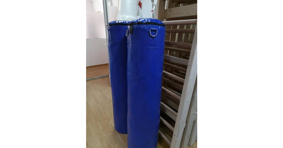 Sac de box junior 140x30 cm, umplut, pentru copii, Negru/Rosu/Albastru ...