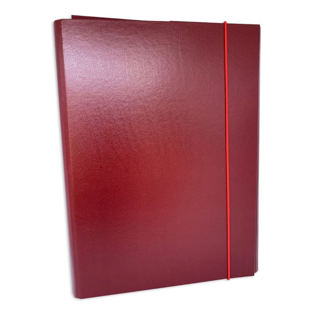 Mapa din Carton cu Elastic, 230x315x20 mm, Max. 200 Coli, Culoare Bordo ...