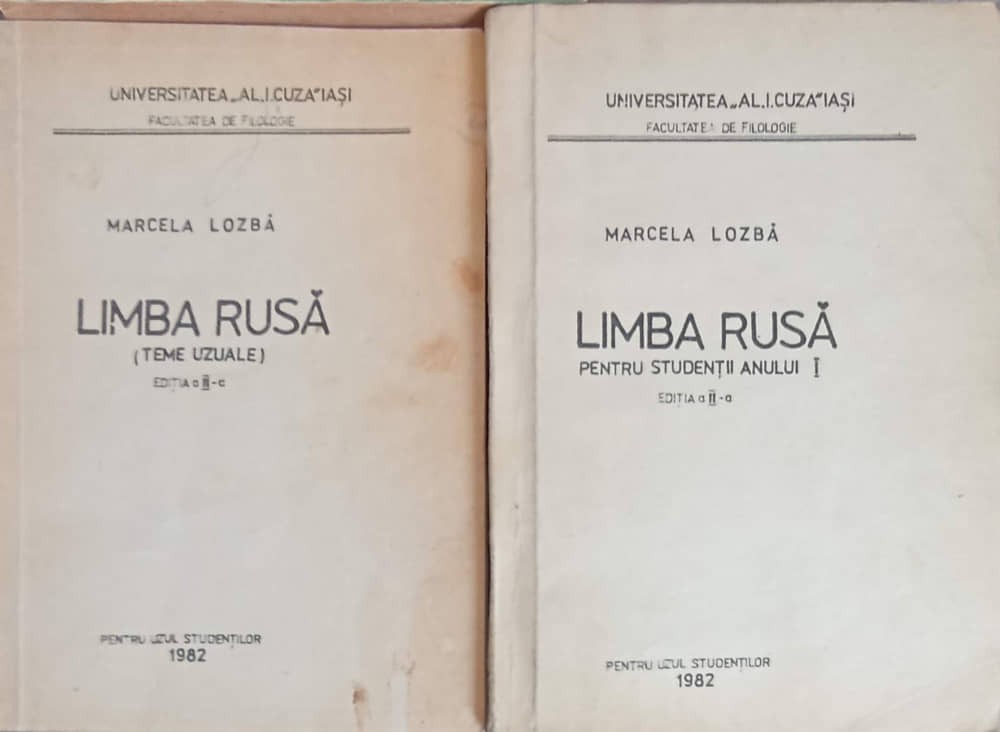 LIMBA RUSA VOL.1-2 PENTRU STUDENTII ANULUI I, TEME UZUALE-MARCEL LOZBA ...